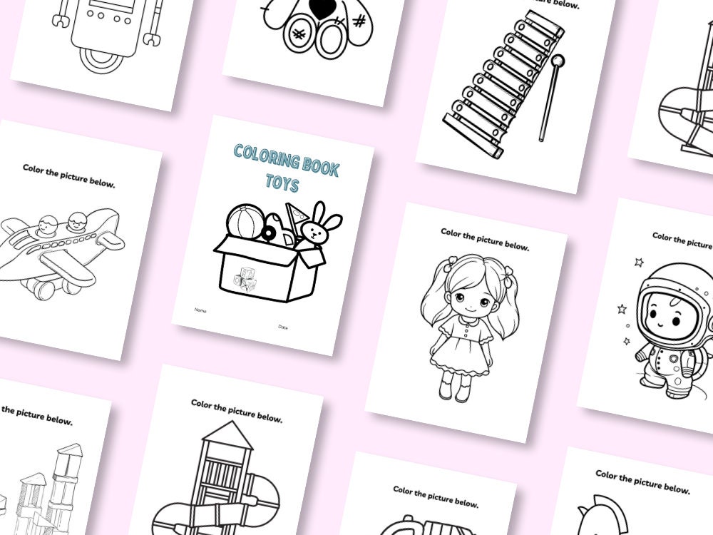 Printable Preschool Worksheets Coloring Book Toys Preschool Workbook 10 ...
