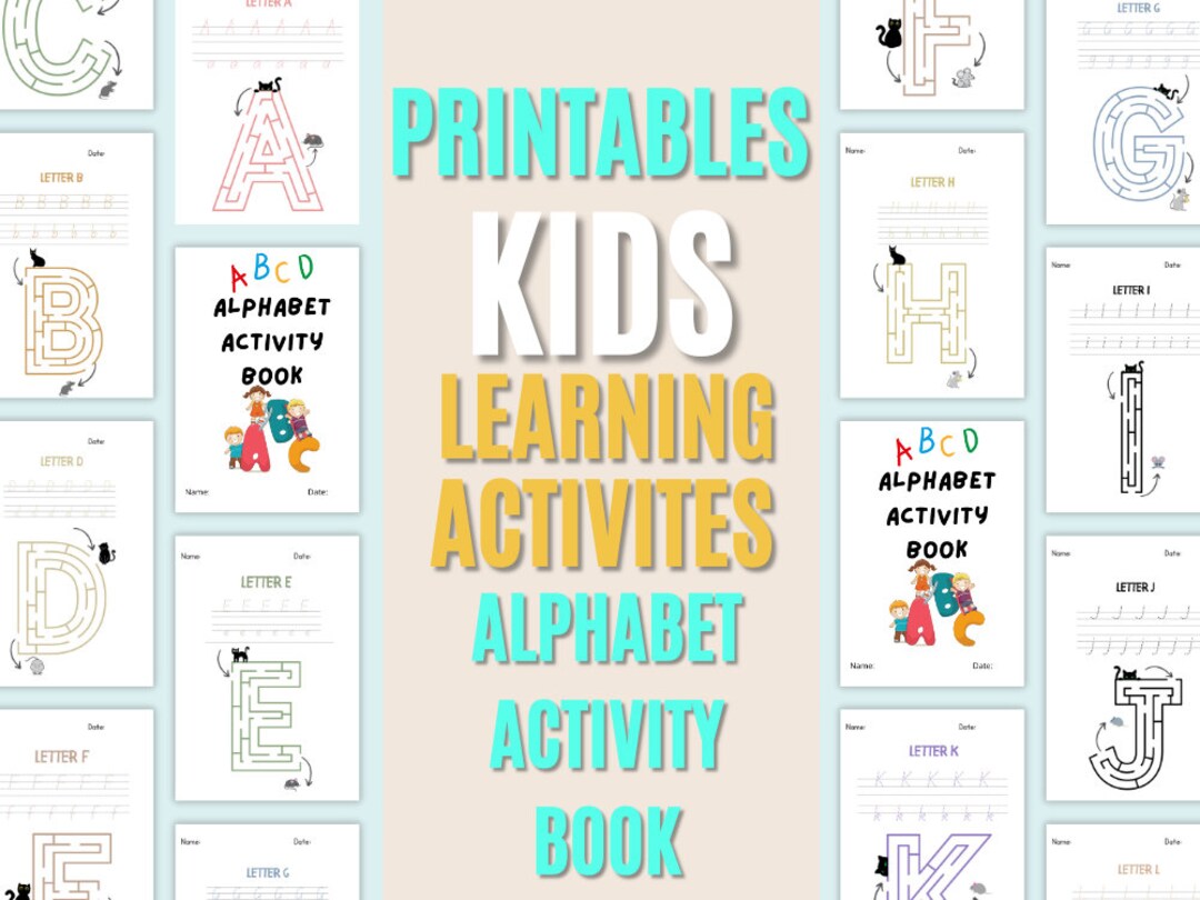 Alphabet Activity Book Printable Preschool Worksheets 27 Pages ...
