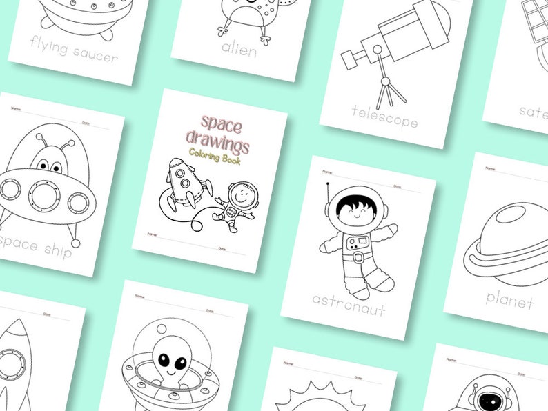 Printable Preschool Worksheets Space Drawings Coloring Book Preschool ...