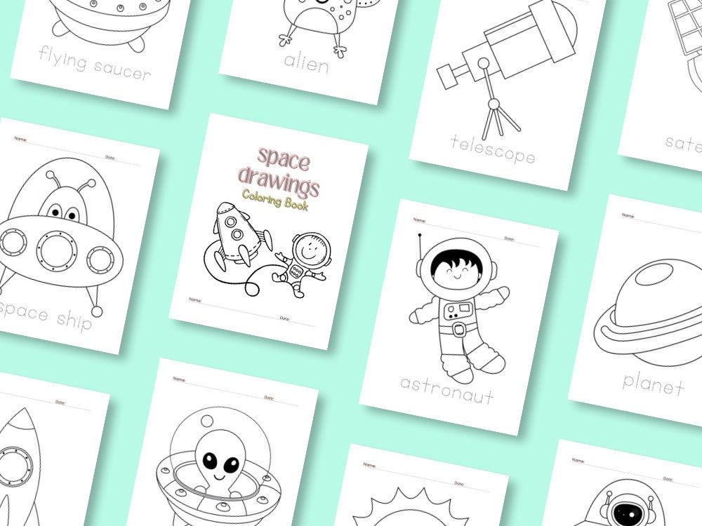 Printable Preschool Worksheets Space Drawings Coloring Book Preschool ...