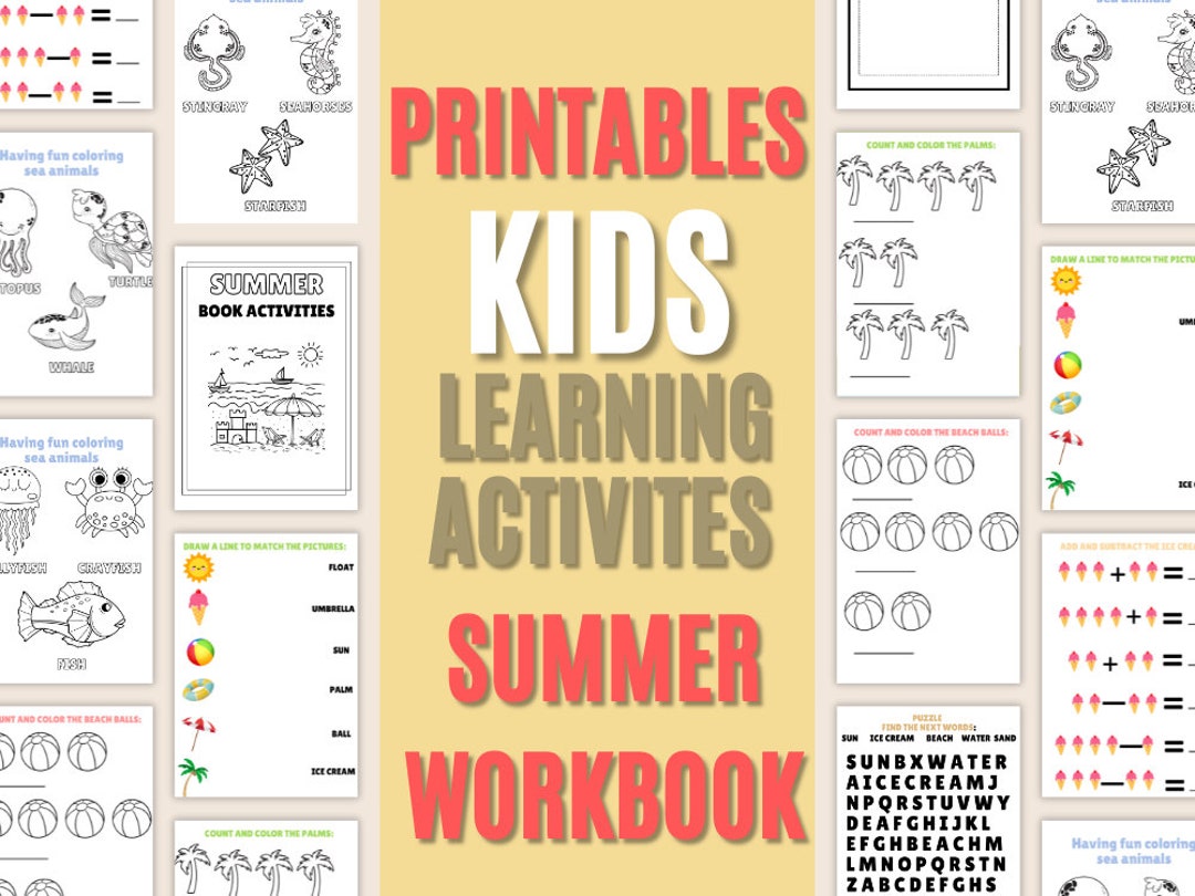 Printable Preschool Worksheets Summer Workbook Preschool Workbook 10 ...