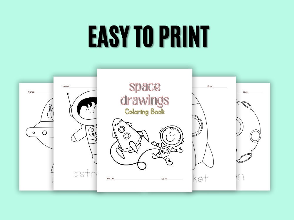Printable Preschool Worksheets Space Drawings Coloring Book Preschool ...