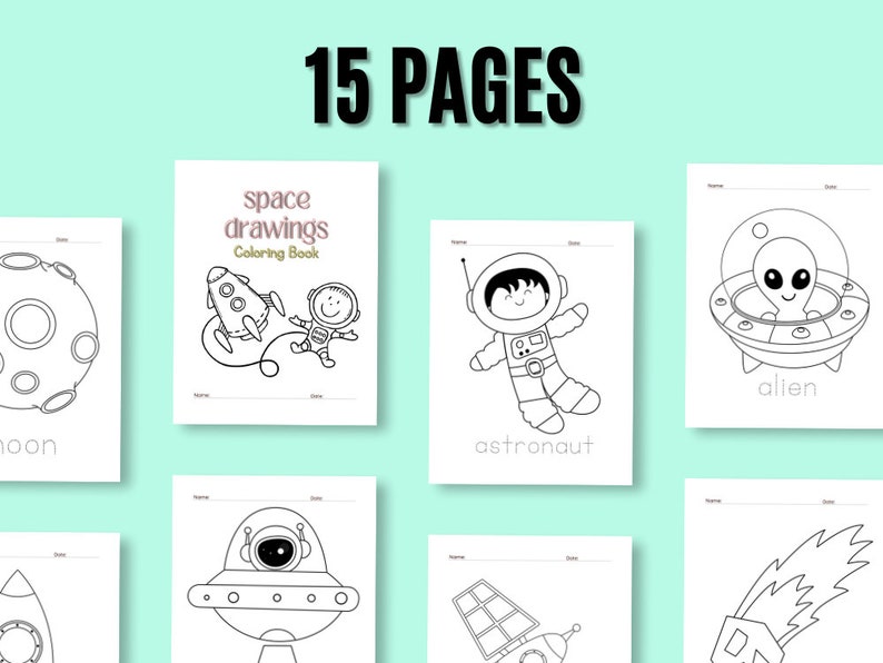 Printable Preschool Worksheets Space Drawings Coloring Book Preschool ...