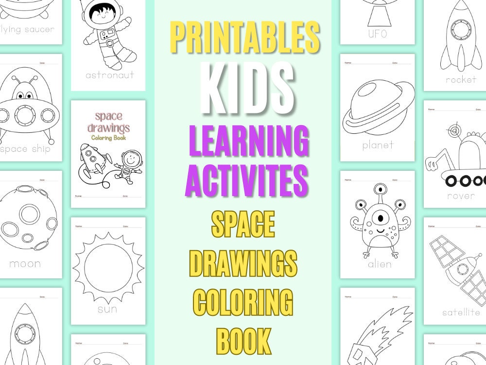 Printable Preschool Worksheets Space Drawings Coloring Book Preschool ...