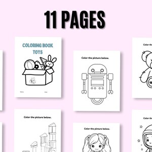 Printable Preschool Worksheets Coloring Book Toys Preschool Workbook 10 ...