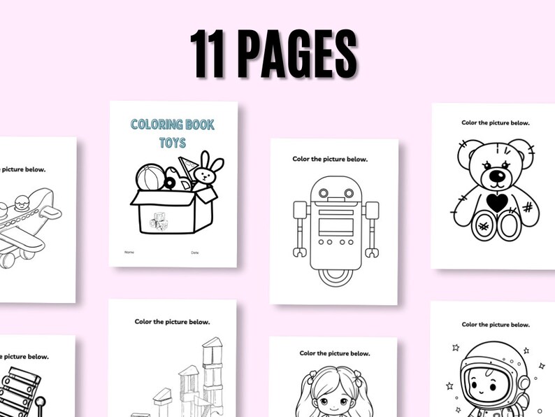 Printable Preschool Worksheets Coloring Book Toys Preschool Workbook 10 ...