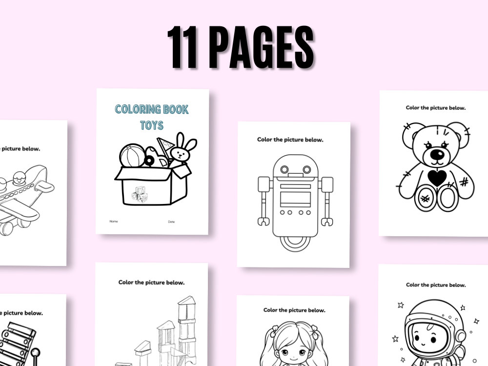 Printable Preschool Worksheets Coloring Book Toys Preschool Workbook 10 ...