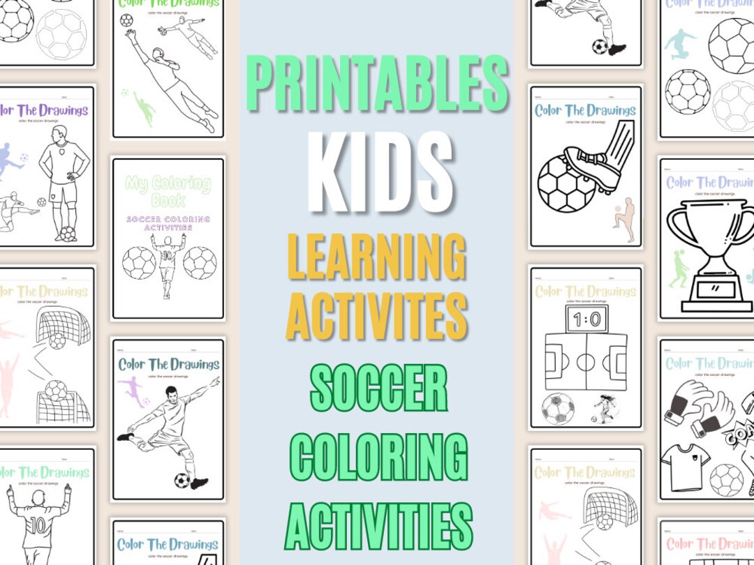 Soccer Printable Preschool Worksheets Coloring Workbook for ...