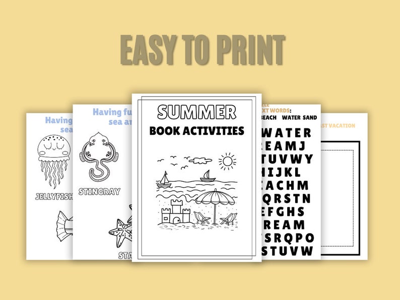 Printable Preschool Worksheets Summer Workbook Preschool Workbook 10 ...