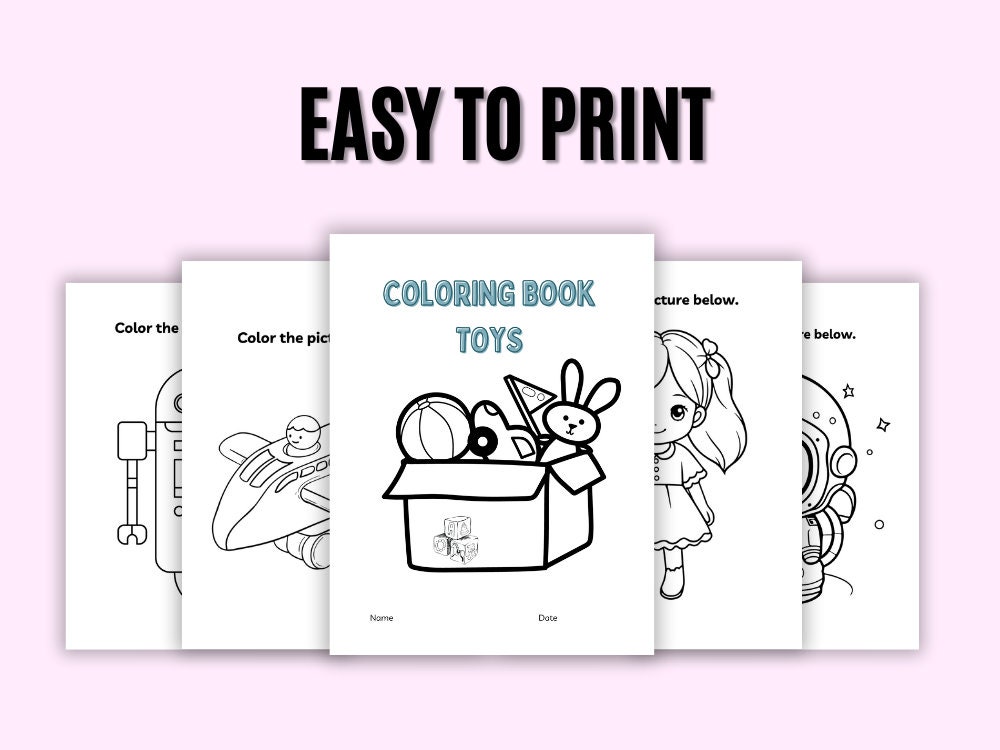 Printable Preschool Worksheets Coloring Book Toys Preschool Workbook 10 ...