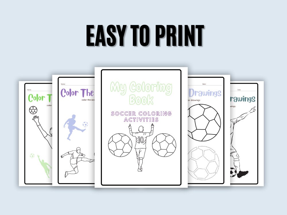 Soccer Printable Preschool Worksheets Coloring Workbook for ...