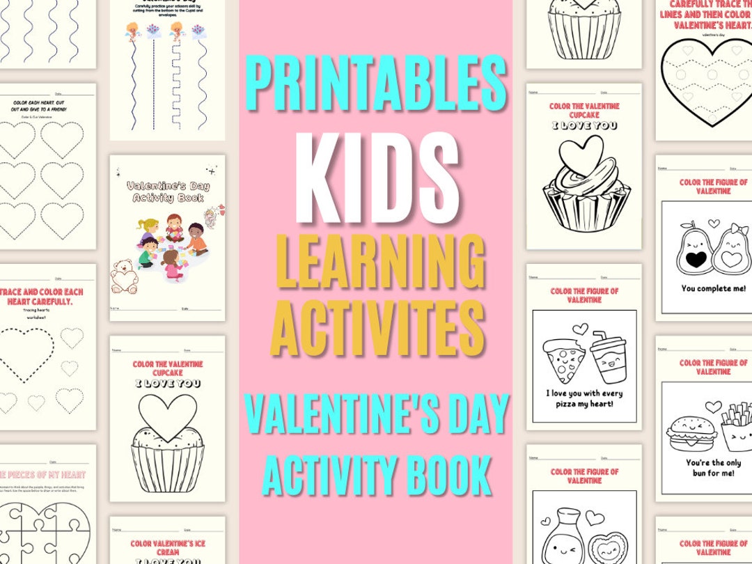 Printable Preschool Worksheets Valentine's Day Activity Book Preschool ...