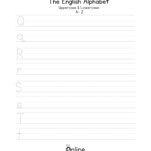 Practice Writing English Alphabet A-Z - Etsy