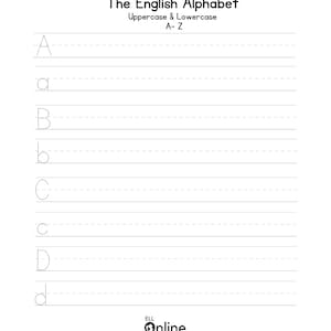 Practice Writing English Alphabet A-Z - Etsy