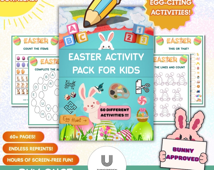 Printable Easter Learning Activity Bundle, Kids Spring Learning Sheets ...