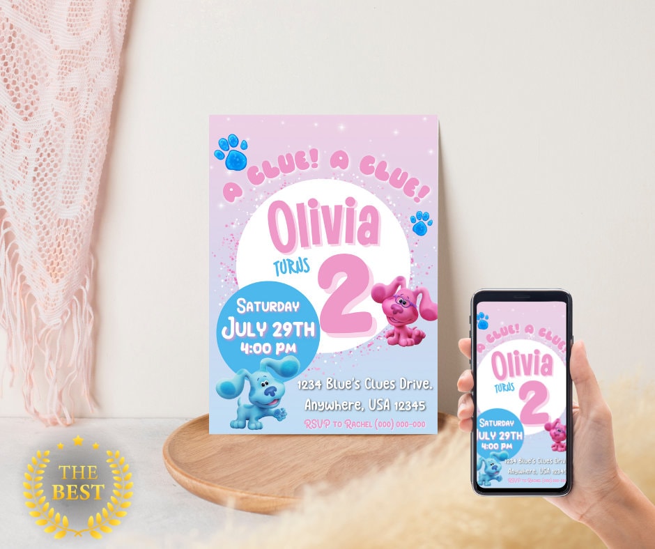 Blue's Clues Birthday Invitation - Etsy