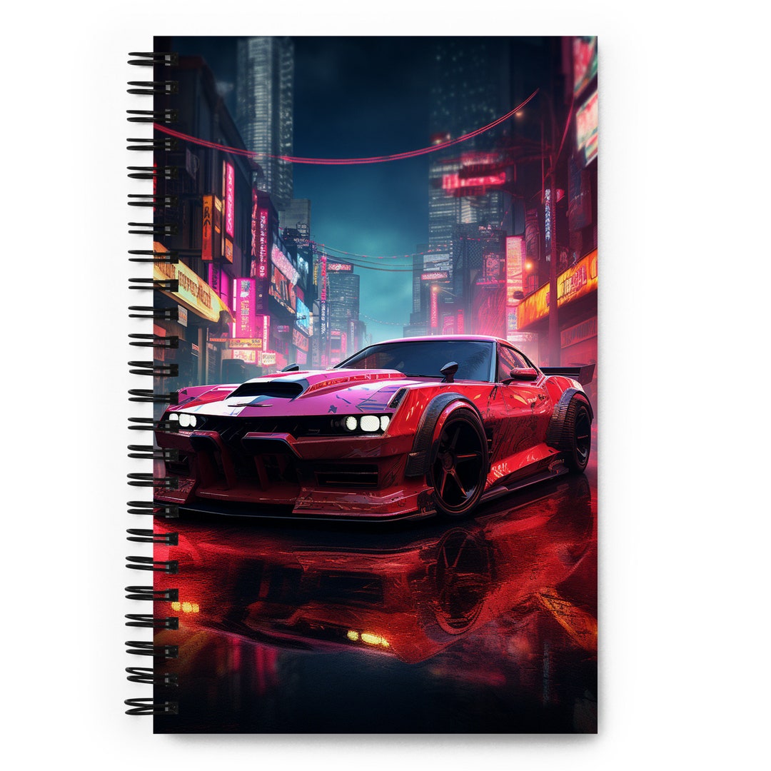 Tokyo Synthwave Retrowave Cyberpunk Vaporwave Car Notebook Notepad School Supplies Unique - Etsy