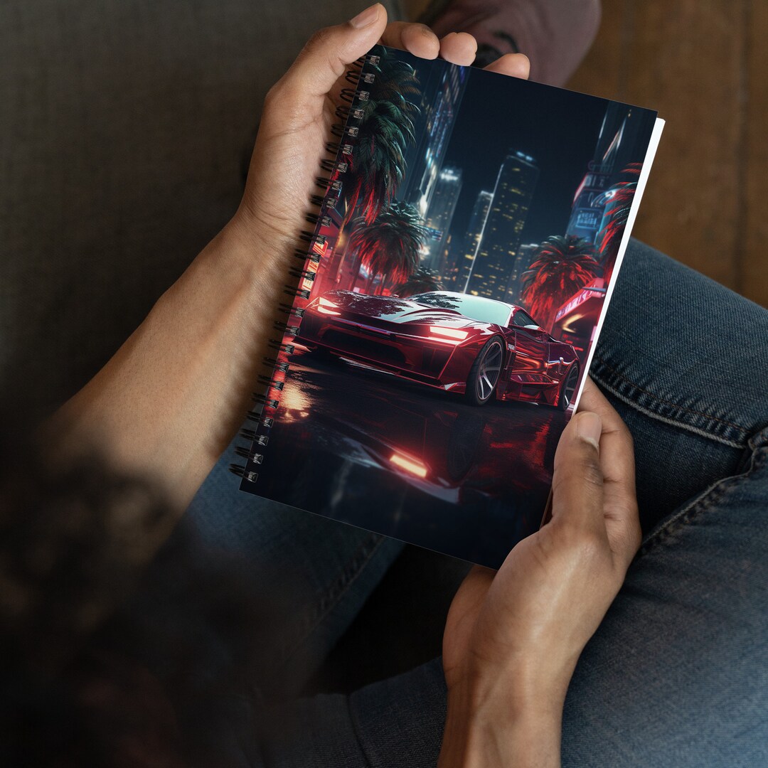 Retrowave Notebook Synthwave Vaporwave Cyberpunk Miami Los Angeles ...