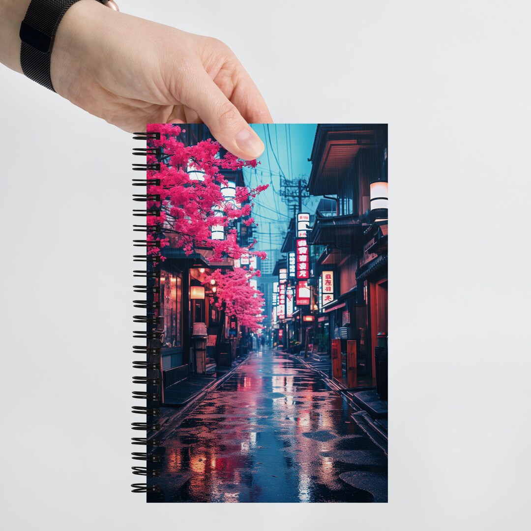 Shinjuku Japan Notebook Retrowave Vaporwave Cyberpunk Neon Cherry ...