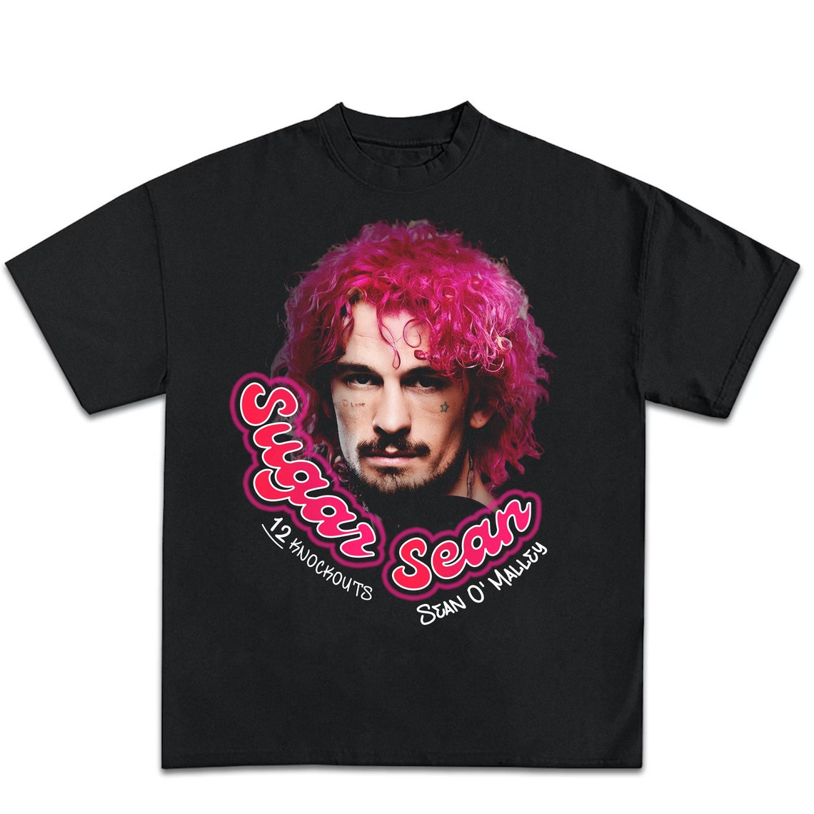 Sean O'malley Sugar UFC Vintage Cotton T Shirt Black Graphic MMA ...