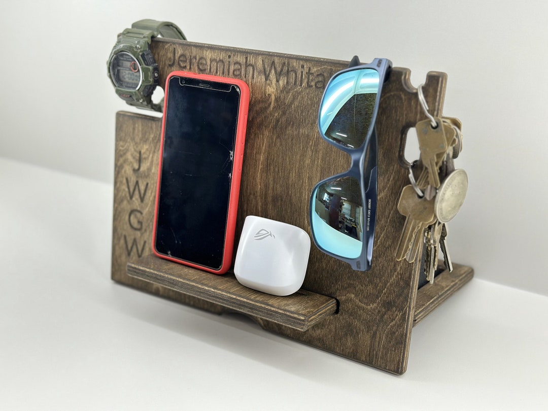 Night Stand Valet Valet Valet Organizer Nightstand Organizer Wooden ...