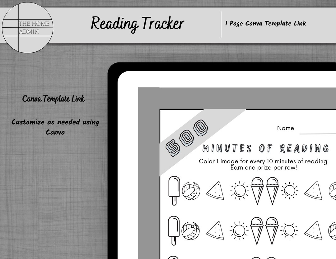 Customizable Canva Template for Reading - Tracking Summer Reading ...