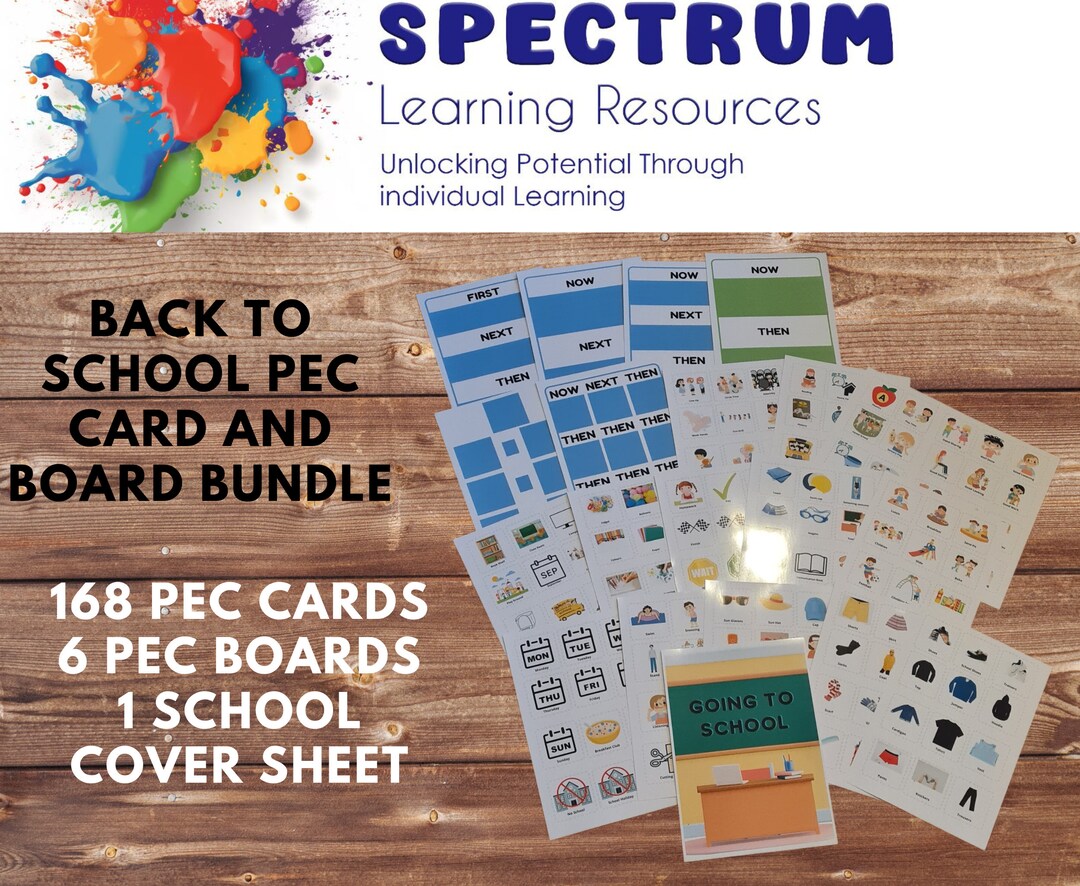 School Pec Card Pack Starting School Routine Visual Aid - Etsy