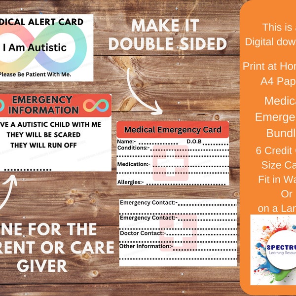 Autism Id Card - Etsy