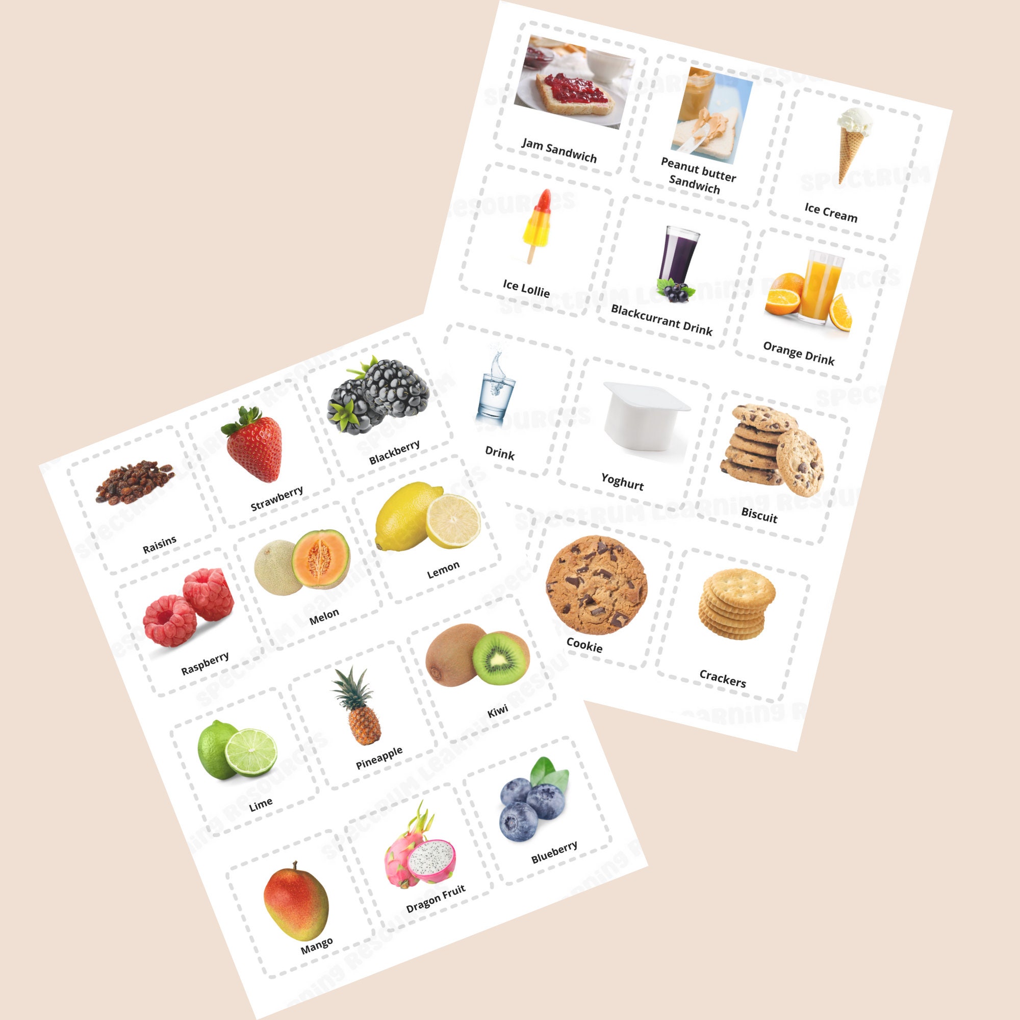 Food PEC Cards Real Photos choice Boards Now & Next Boards Autism ...
