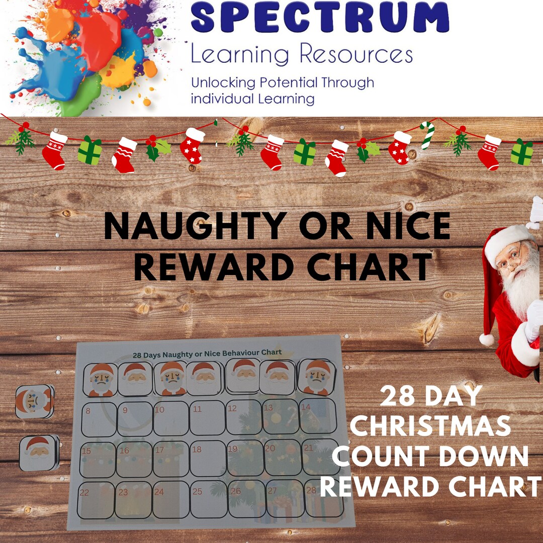 Naughty or Nice Behaviour Chart Christmas Behaviour Chart - Etsy