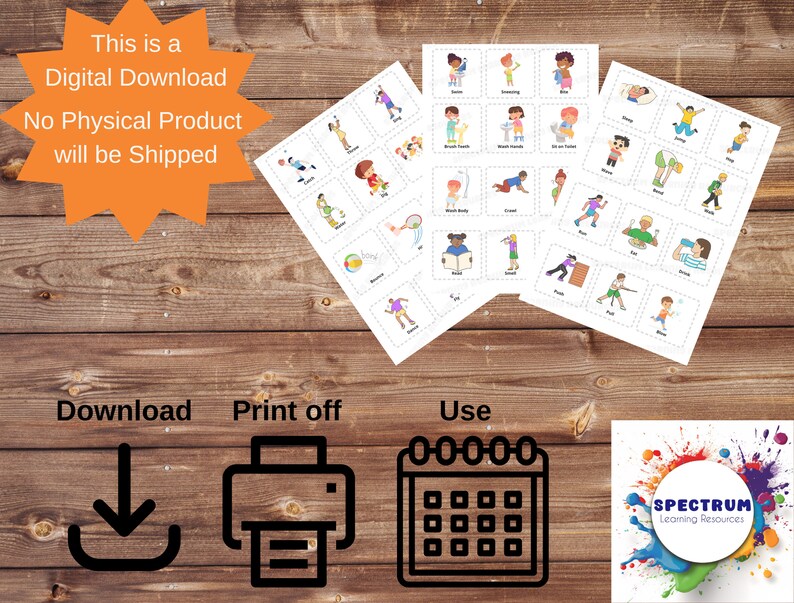 PEC Action Cards Communication Speech Therapy ASD Materials Picture ...