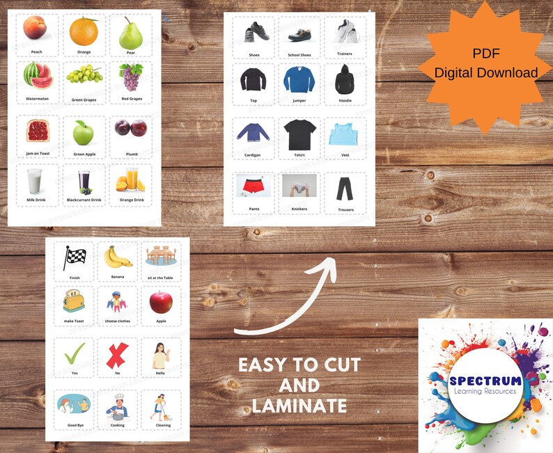 Morning School Pec Cards and Board ASD Autism Visual Aid Daily Schedule ...