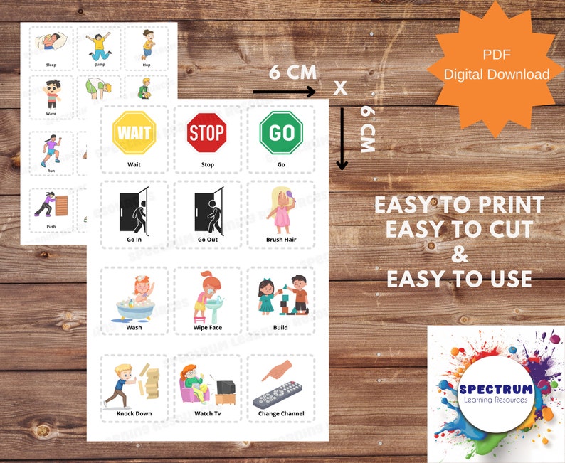 PEC Action Cards Communication Speech Therapy ASD Materials Picture ...