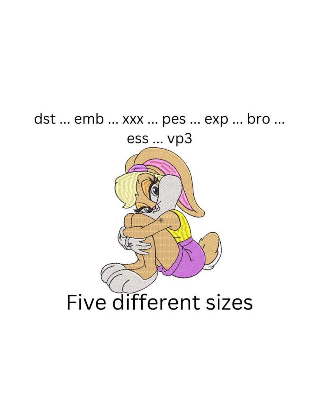 Lola Bunny Embroidery Design 5 Sizes - Etsy