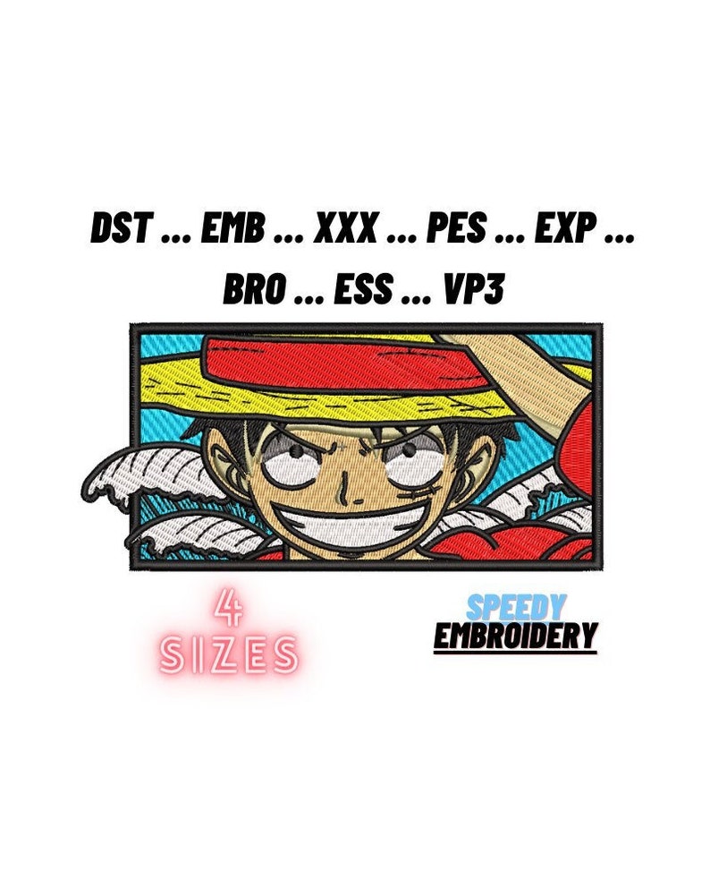Anime Embroidery Designs 4 Sizes - Etsy