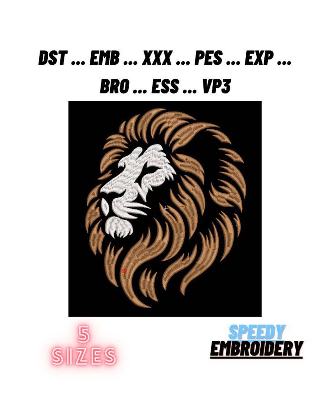 Lion King Embroidery Design 5 Sizes - Etsy