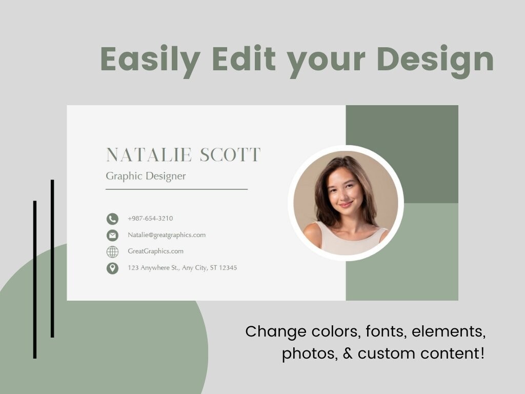 Editable Email Signature Template Gmail Corporate Real - Etsy
