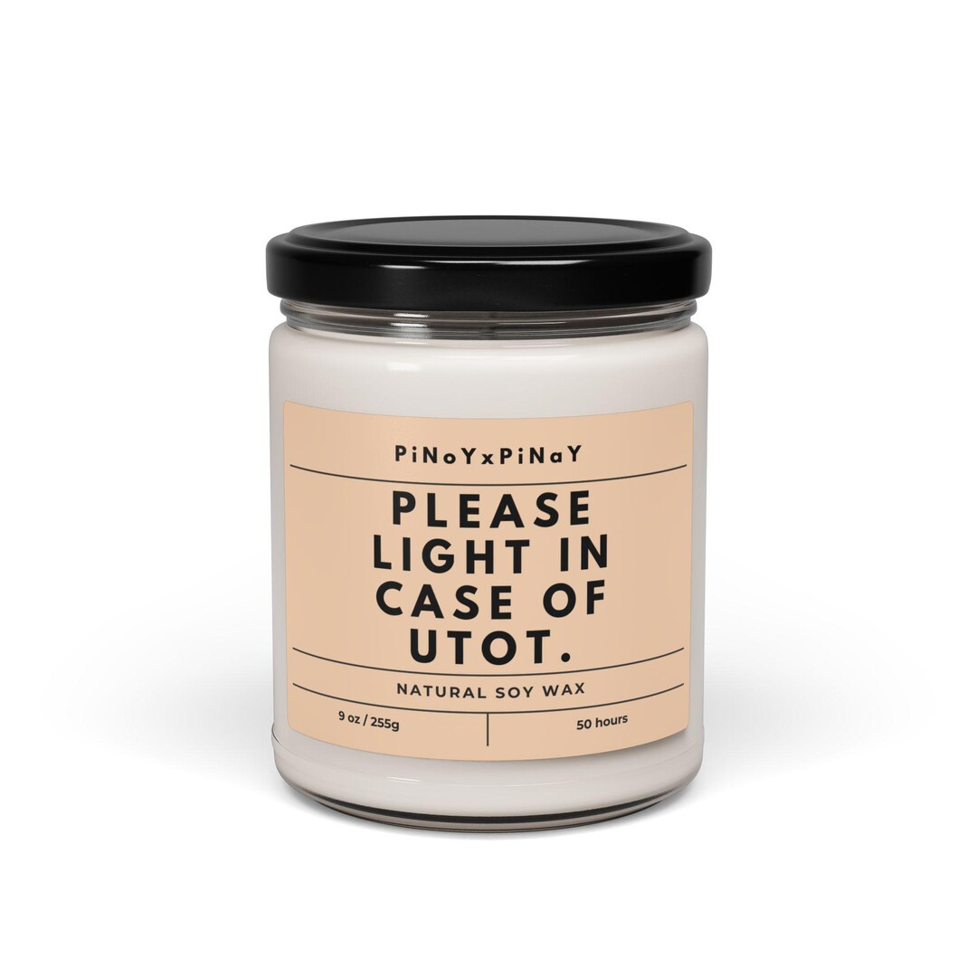 Funny Filipino Candle | Please Light in Case of Utot | 9oz Scented Jar ...