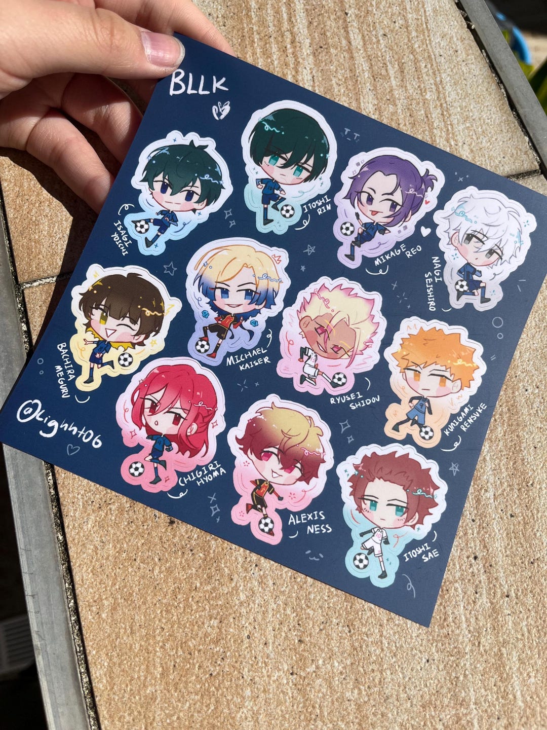 Blue Strikers Cute Vinyl Sticker Sheet - Isagi, Bachira, Reo, Nagi, Rin ...