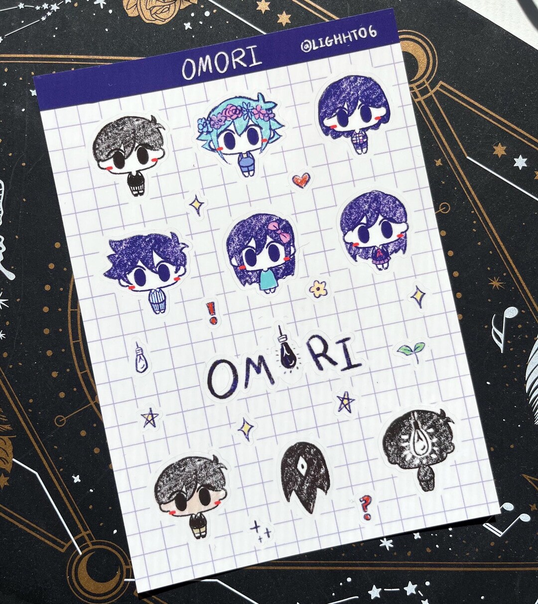 Omori Cute Vinyl Sticker Sheet - Etsy