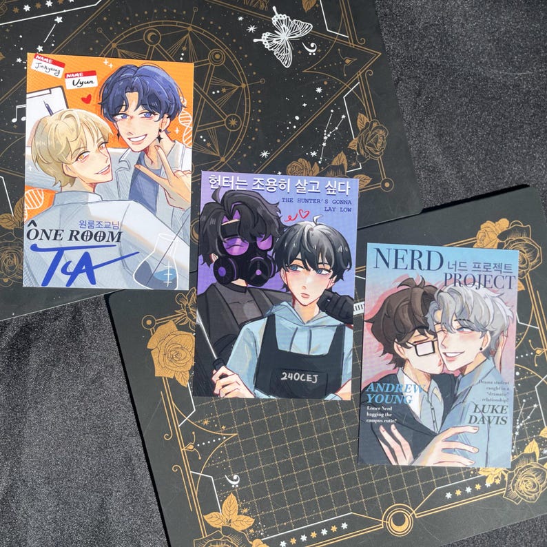 Miniprints uit de BL-serie: One Room TA, The hunter wants to lay low, Nerd Project - Etsy Nederland