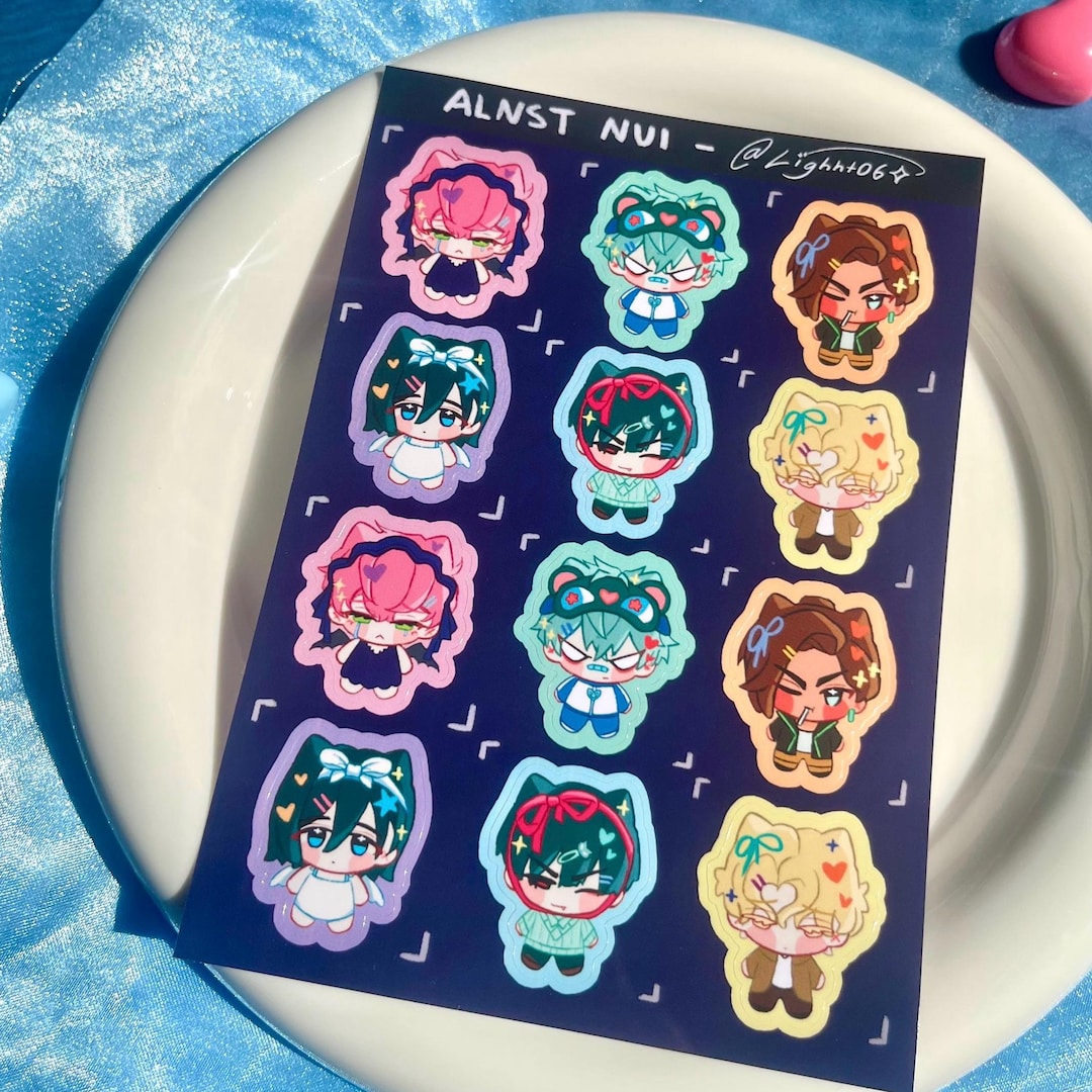 Alien Stage (ALNST) Cute Vinyl Nui Sticker Sheet - Mizi, Sua, Ivan ...