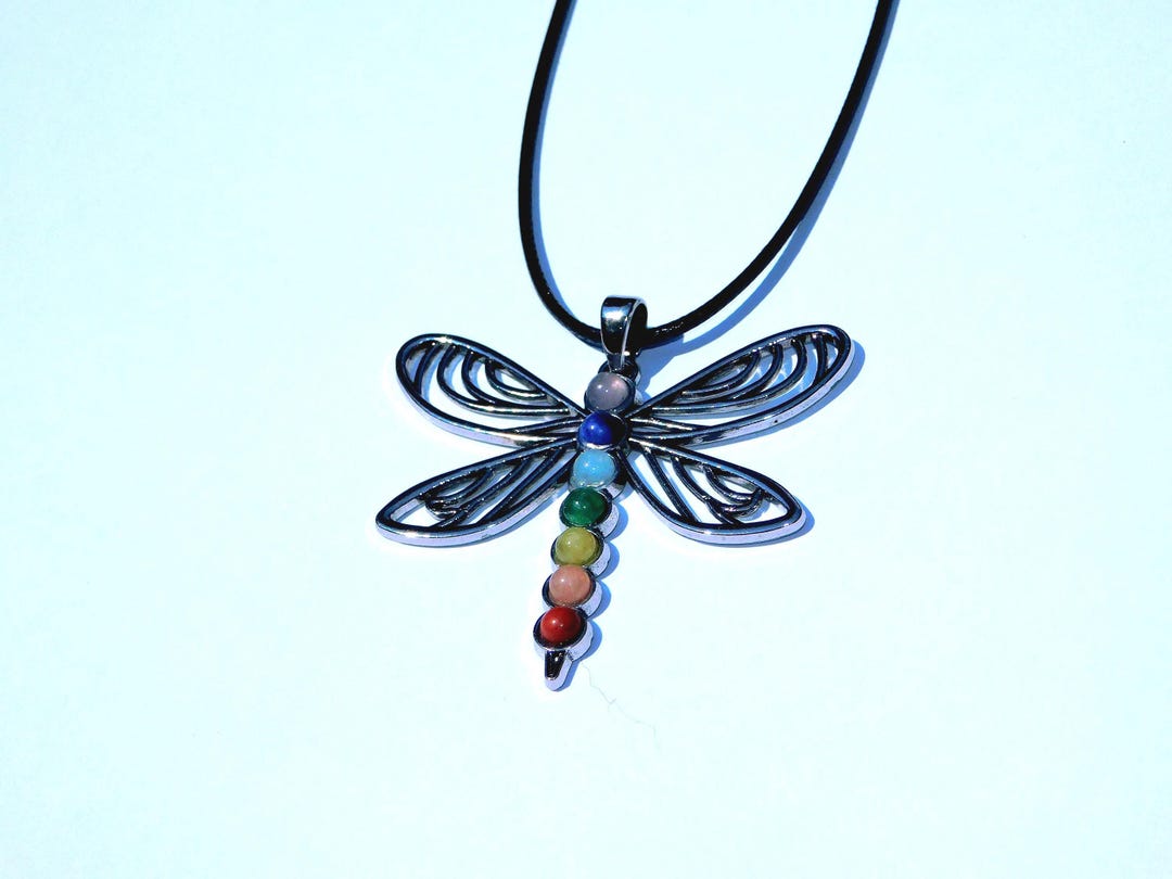 Chakra Dragon Fly Necklace - Etsy