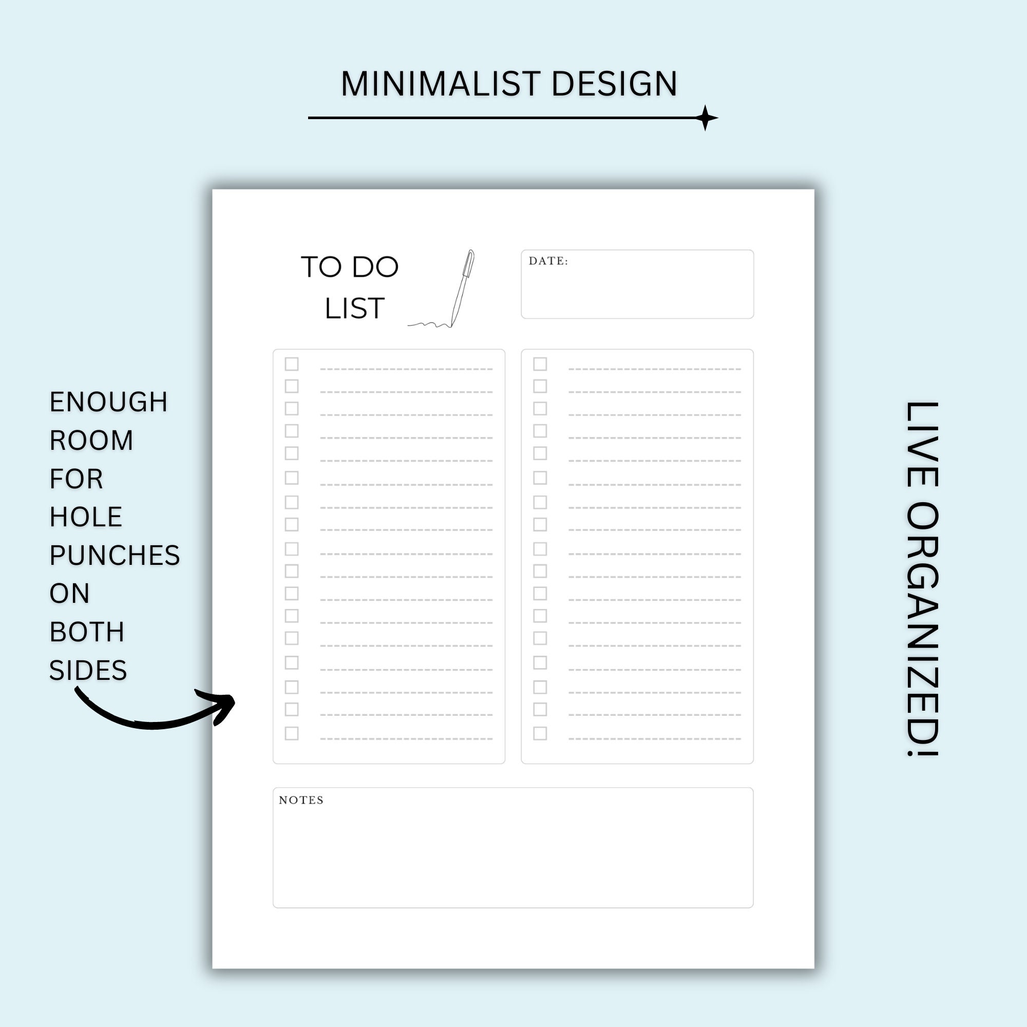 Minimal to Do List Printable Simple Tasks List Template - Etsy
