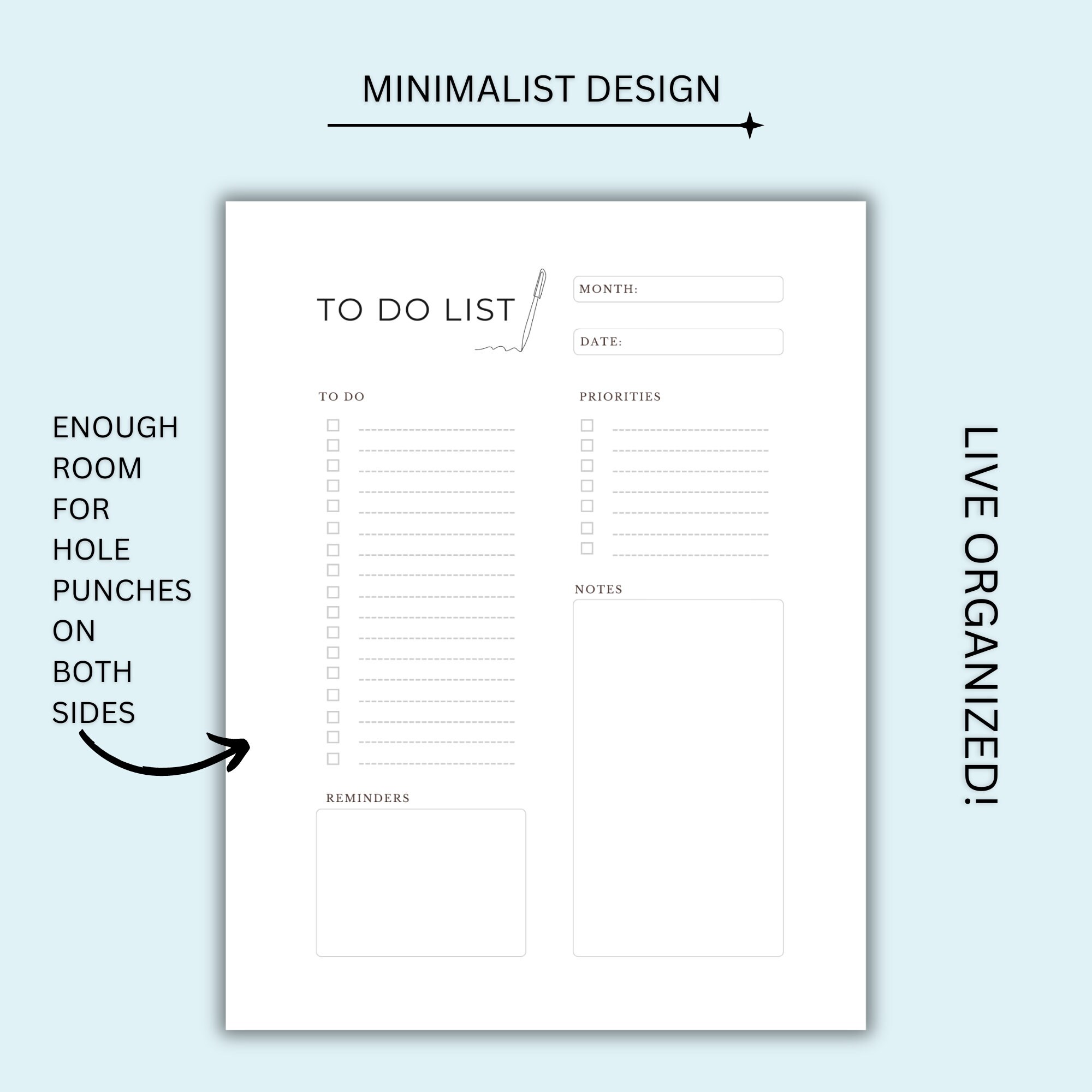 Printable Daily to Do List Template, Daily Task List, Minimal Daily ...