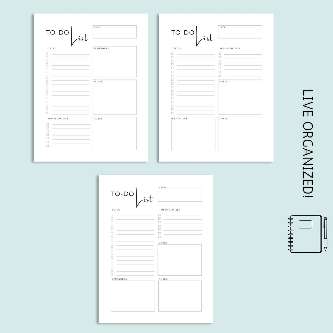 Printable Daily to Do List Template, Daily Task List, Minimal Daily ...