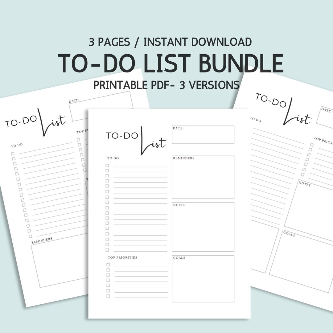 Printable Daily to Do List Template, Daily Task List, Minimal Daily ...