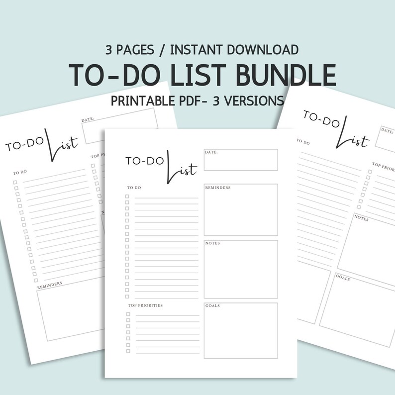 Printable Daily to Do List Template, Daily Task List, Minimal Daily ...