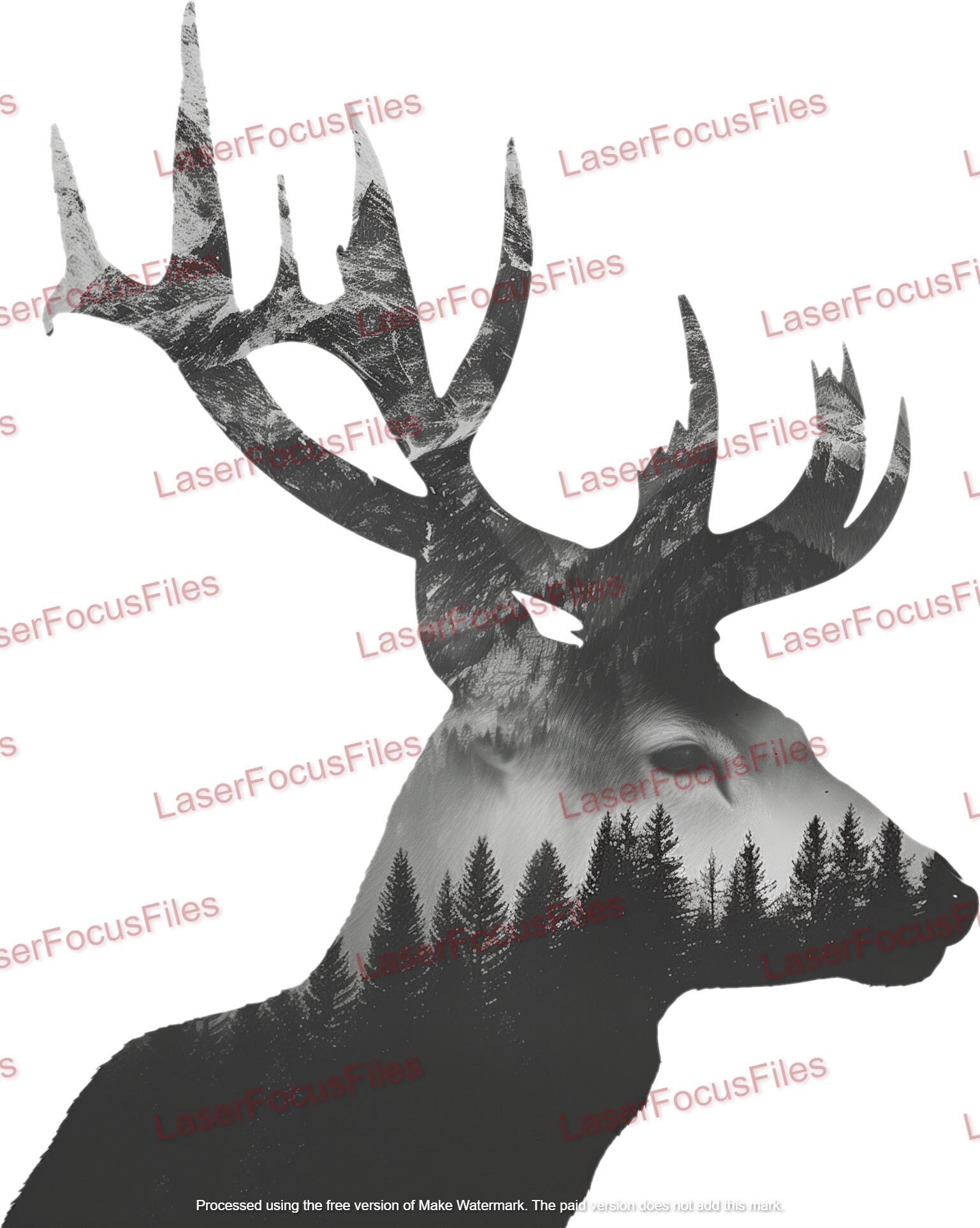 4 Wildlife Pack | Laser Files Bundle | Laser Burn PNG | Engraving ...