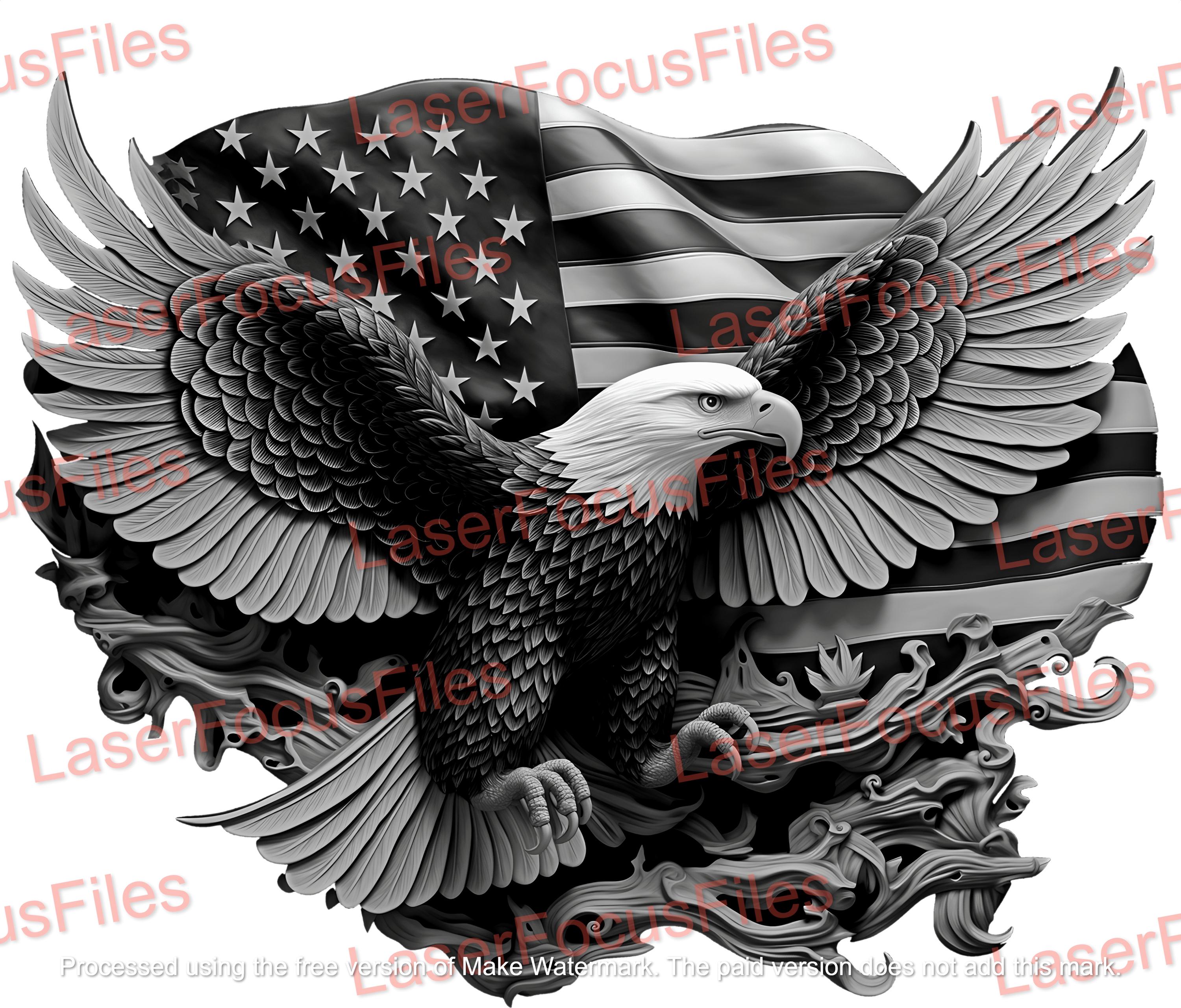 Eagle Bundle | Laser Files Bundle | Laser Burn PNG | 3d Illusion ...